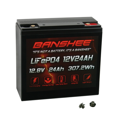 Banshee 12V 24AH Lithium Replacement Battery for (20AH) - Odyssey PC680